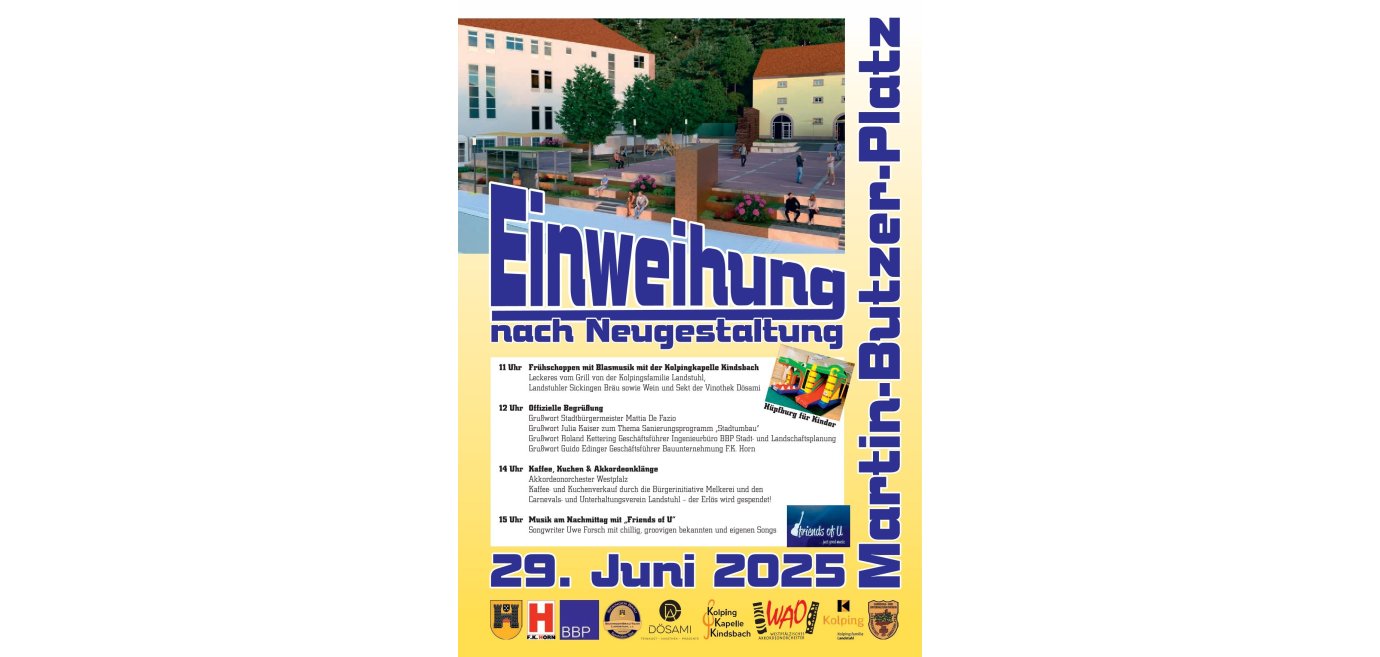 Einweihung Martin-Butzer-Platz am 29.06.2025 | Verbandsgemeinde Landstuhl